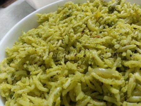 Kothimeera Kobbari Annam - Andhra Coriander Rice | Cilantro Rice Pilaf ...