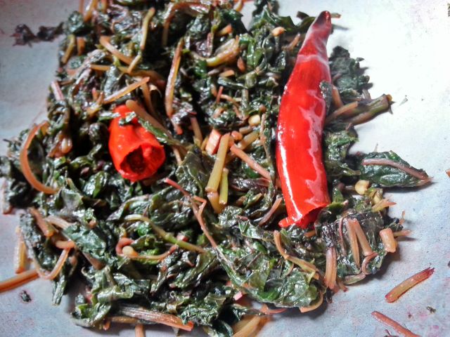 Lal Shak Bhaja Bengali Style – Sautéed Red Amaranth Leaves - Seasonal ...
