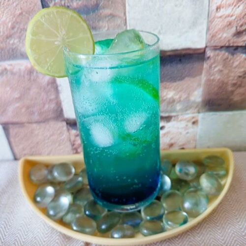 Blue Lagoon Mocktail | Blue Curacao Summer Drink - Seasonal Flavours